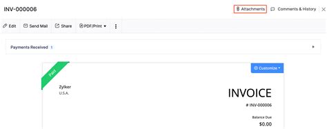 Other Actions For Invoice Help Zoho Billing