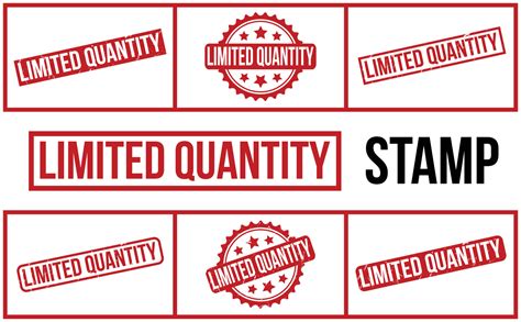 Red Limited Quantity Rubber Stamp Set Vector 24481366 Vector Art At