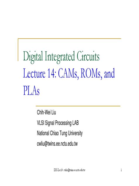 lec14 pdf pdf read only memory random access memory