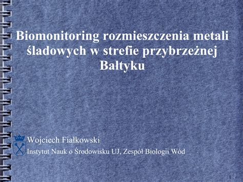 Pdf Biomonitoring Of The Distribution Of Trace Metals In The Coastal Zone Of The Baltic Sea