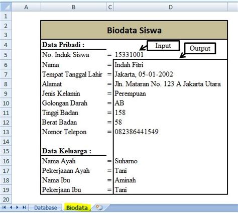Komputer Dan Internet Cara Membuat Database Siswa Dengan Excel