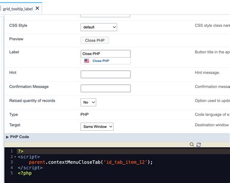 Solved How To Close A Tab In New Menu Bugs Scriptcase