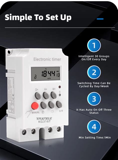 Kg316t 7 Days Daily Weekly Digital Electronic Lighting Timer Programmable Time Switch Relay High