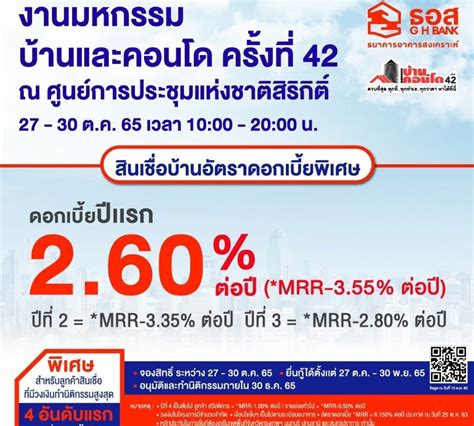 ธอส ขนโปรโมชั่นทางการเงิน นำโดย สินเชื่อบ้านดอกเบี้ยปีแรกเพียง 2 60