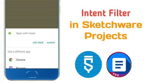 Intent Filter In Sketchware Projects Must Watch Youtube