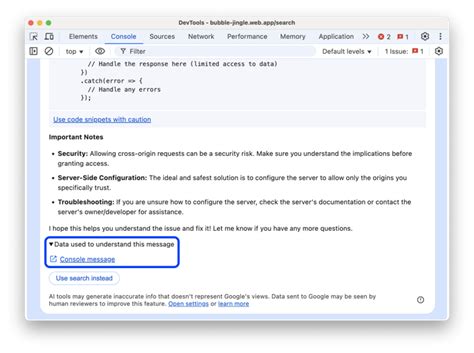 Understand Errors And Warnings Better With Console Insights Chrome Devtools Chrome For