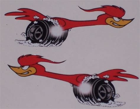 Burnout Road Runner Birds Trailer Window Decal Sticker