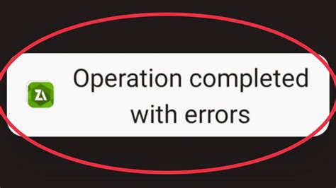 Zarchiver Fix Operation Completed With Errors Problem Solve Youtube