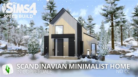 Scandinavian Minimalist Home in Copperdale | The Sims 4 Speed Building | NO CC - YouTube