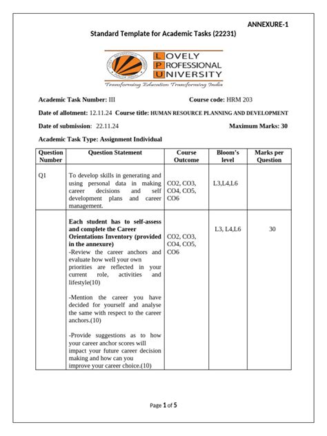 A871201743 13 2024 Hrm 203 Ca 3 Rubrics Pdf Cognition Cognitive