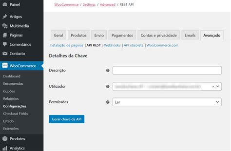 Api Woocommerce Consumer Key E A Consumer Secret