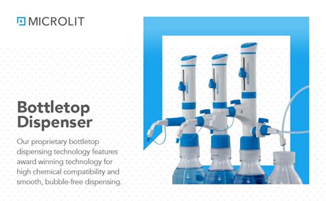 Microlit Bottle Top Dispenser Safely And Precisely Dispenses Liquid Chemicals