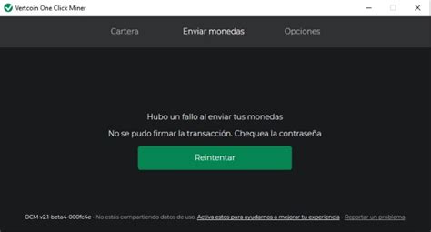 No Me Acuerdo La Contraseña · Issue 454 · Vertcoin Projectone Click Miner Vnext · Github