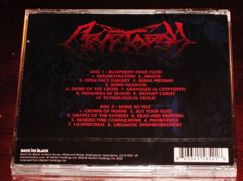 Cryptopsy: Blasphemy Made Flesh + None So Vile 2 CD Set 2023 Back On Black NEW | eBay