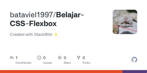 GitHub Bataviel Belajar CSS Flexbox Created With StackBlitz