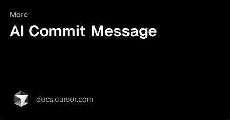 Cursor Ai Commit Message Cursor Ai Commit Message