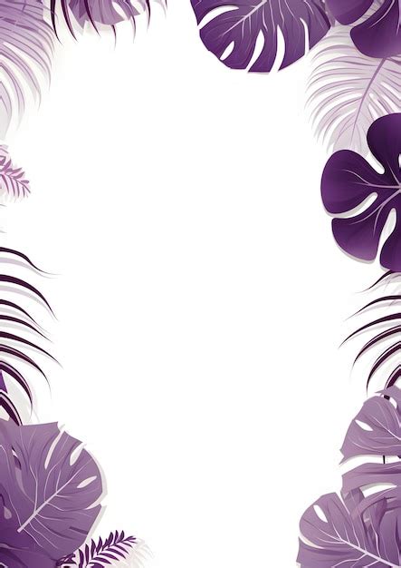 Premium Ai Image Leaves Boder Frame Illustration Abstract Background