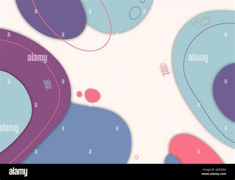 Abstract Doodle Template Design Decorative Artwork Style Overlapping Minimal Style Background