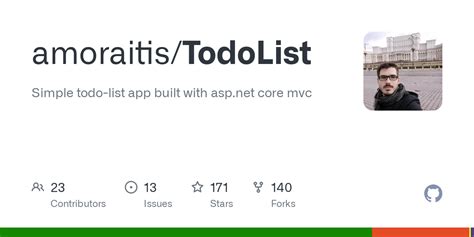 Github Amoraitis Todolist Simple Todo List App Built With Asp Net Core Mvc