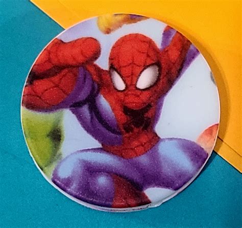 Spiderman Round Silicone Focal Bead Etsy
