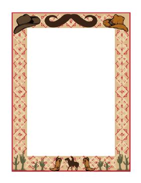 Western Themed Paper Borders
