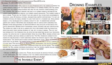 Novemper 15 2013 Droning Process Droning Examples Droning Occurs When