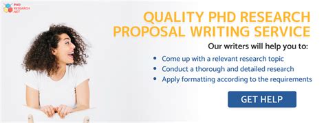 Phd Research Proposal Writing Service