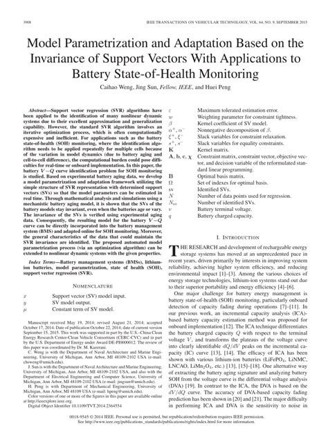 Pdf Model Parametrization And Adaptation Based On The Invariance Of