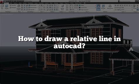 How To Draw A Relative Line In Autocad