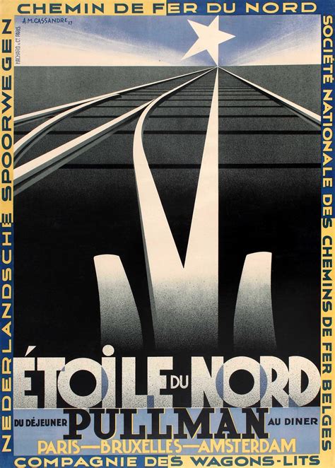 Adolphe Mouron Cassandre Original Vintage Art Deco Design Etoile Du