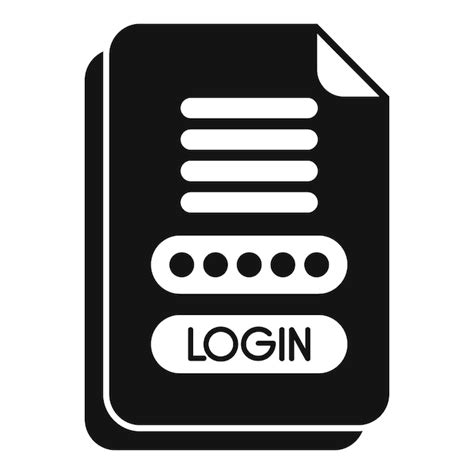 Premium Vector Login Password Registration Icon Simple Vector