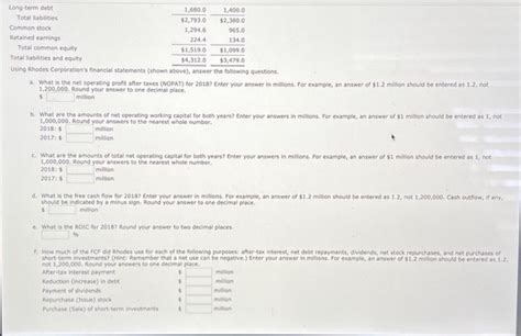 solved 12 problem 6 12 free cash flows free cash flows
