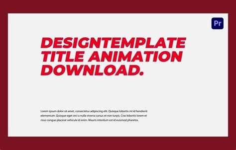 minimal title animation pack premiere pro templates