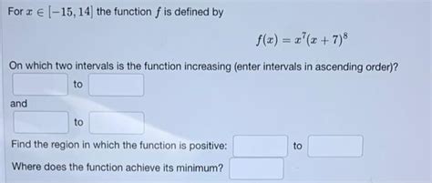 Solved For X The Function F Is Defined By Chegg Com