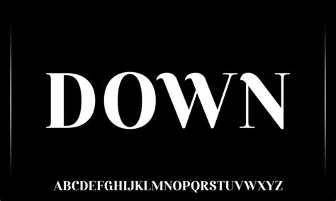 Premium Vector The Font Shown Is From Down