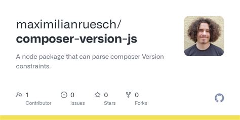 github maximilianruesch composer version js a node package that can