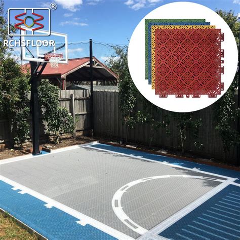 Customized Pattern Tennis Court Tiles Pp Interlocking Flooring