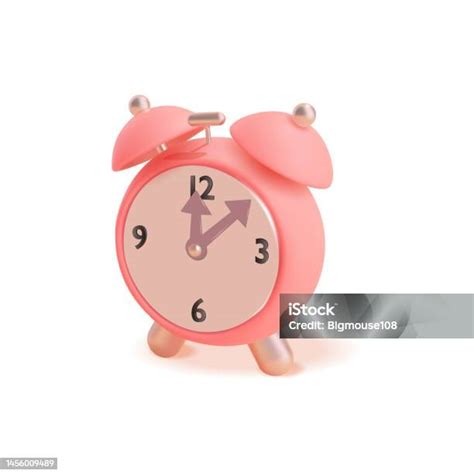 3d 빨간 알람 시계 플라스틱 만화 스타일 벡터 3차원 형태에 대한 스톡 벡터 아트 및 기타 이미지 3차원 형태 개념