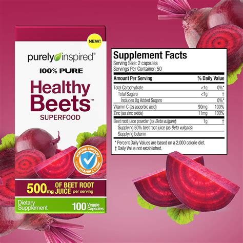 Buy Beet Root Capsules Purely Inspired Healthy Beets Superfood
