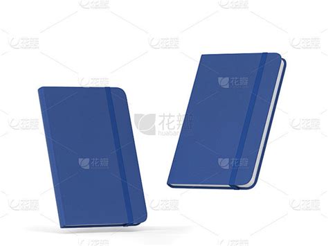 空白笔记本与弹性带关闭模型