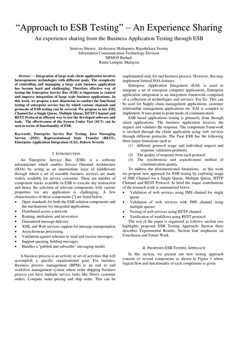 pdf “approach to esb testing” an experience sharing
