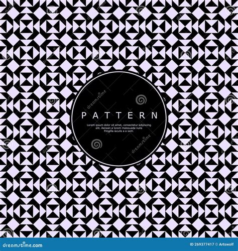 Black Geometric Shape Seamless Pattern Triangle Abstract Pattern Design Stock Vector