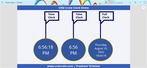 How To Create A Clock In Canvas App Power App Crm Crate