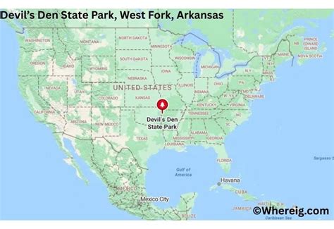 Where Is Devils Den State Park Located West Fork Arkansas Location