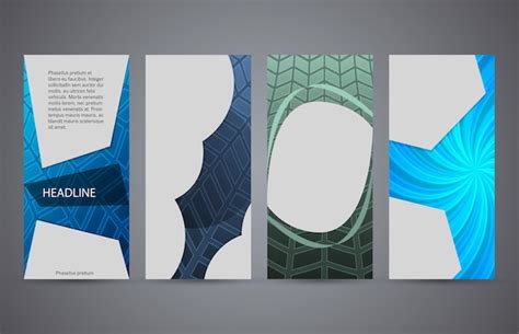 Premium Vector Set Of Vertical Web Banner Layout Background15