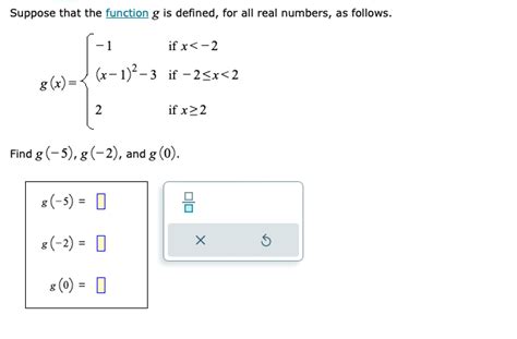 Solved Suppose That The Function G Is Defined For All Real Chegg
