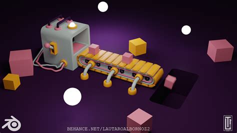 3d factory animation made in blender on behance