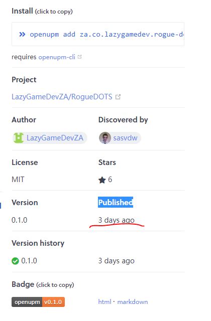 feature request show latest update date · issue 51 · openupm openupm