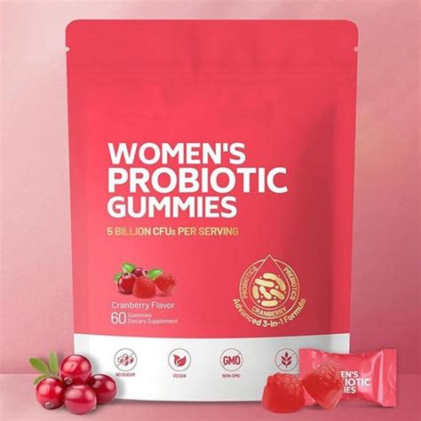Womens Probiotic Gummies5 Billion Cfuadvanced 3 In 1formula 60
