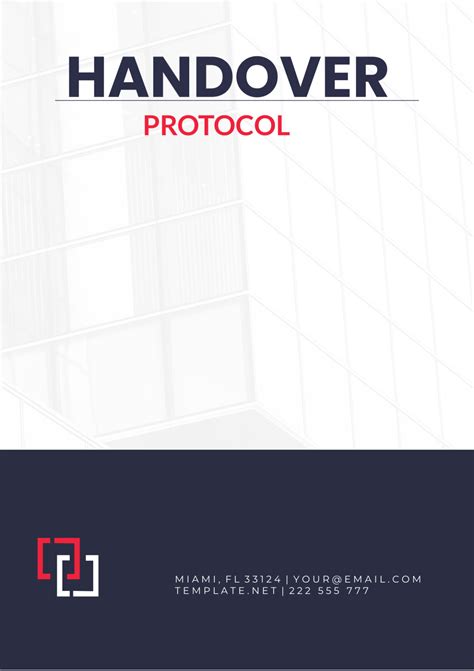 Free Handover Protocol Template To Edit Online